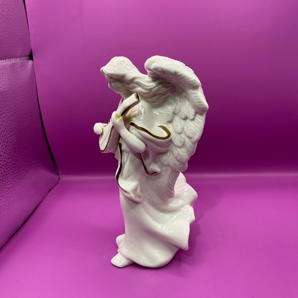 Art | Elegant White Angel Figurine With Gold Accents | Poshmark